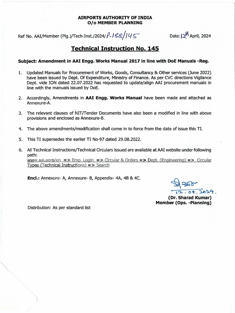 TI No. 145 | PDF | Government Of India