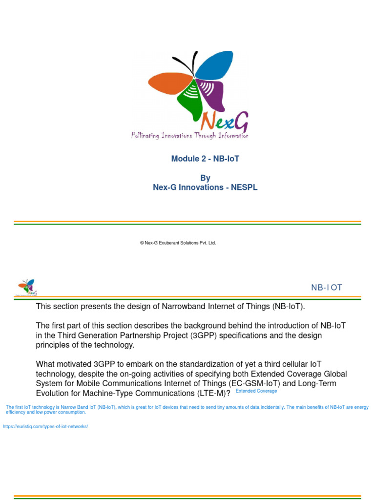 Module 1 LTE INTRO NB-IOT - | PDF | Lte (Telecommunication) | Cellular Network