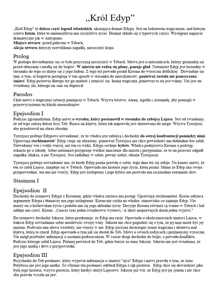 Król Edyp | PDF
