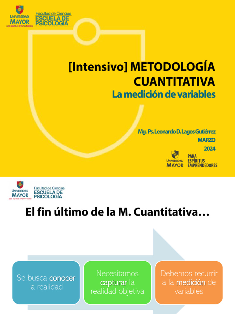 (Cátedra 6) Metodología Cuantitativa - La Medición de Variables (2024 ...