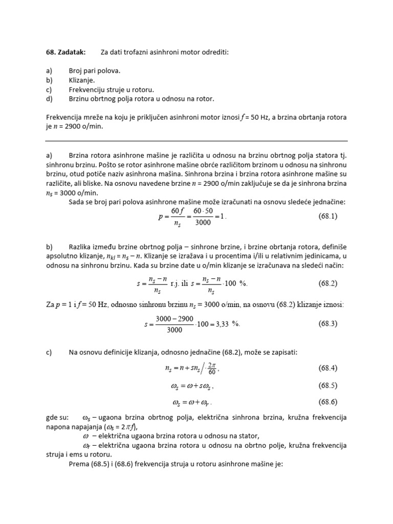 Zadaci-Asinhrone-masine | PDF