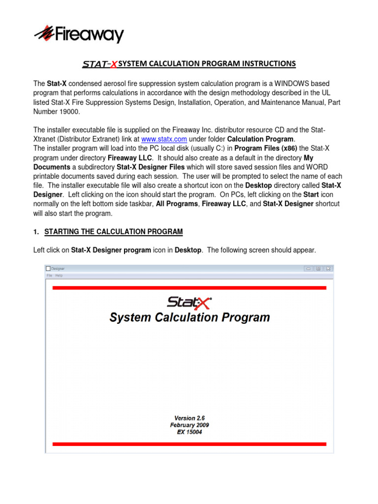 Stat-X Calculation Program Instructions | Download Free PDF | Computer File | Icon (Computing)