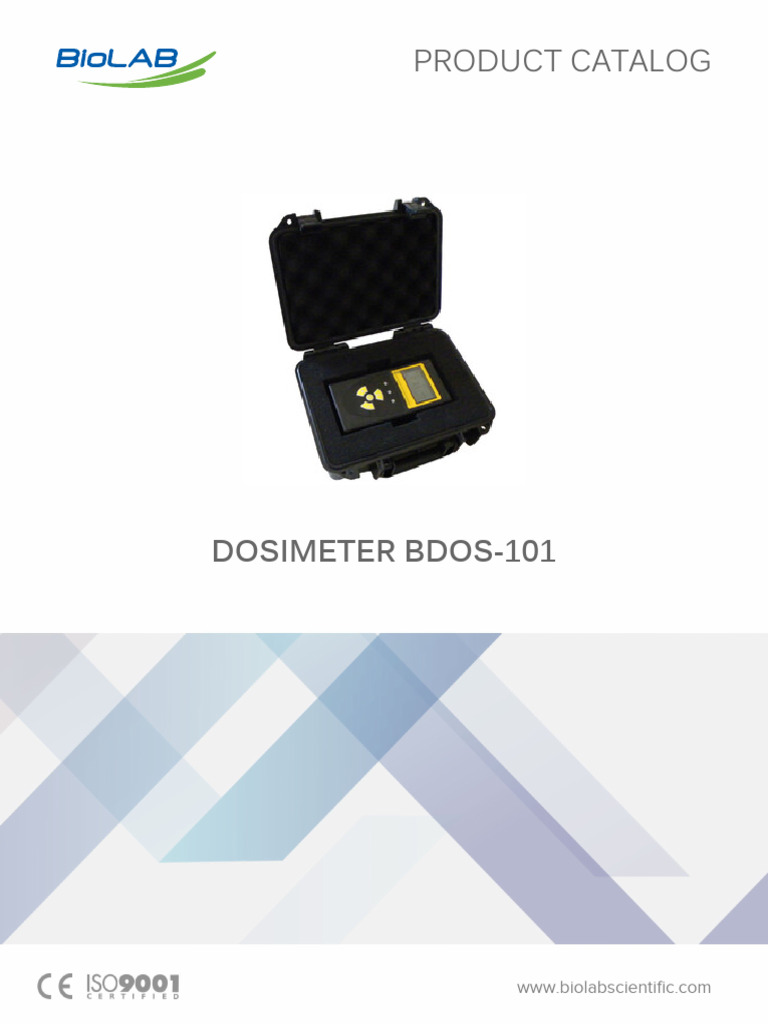 Biolab Dosimeter BDOS 101 | PDF | Ionizing Radiation | Absorbed Dose