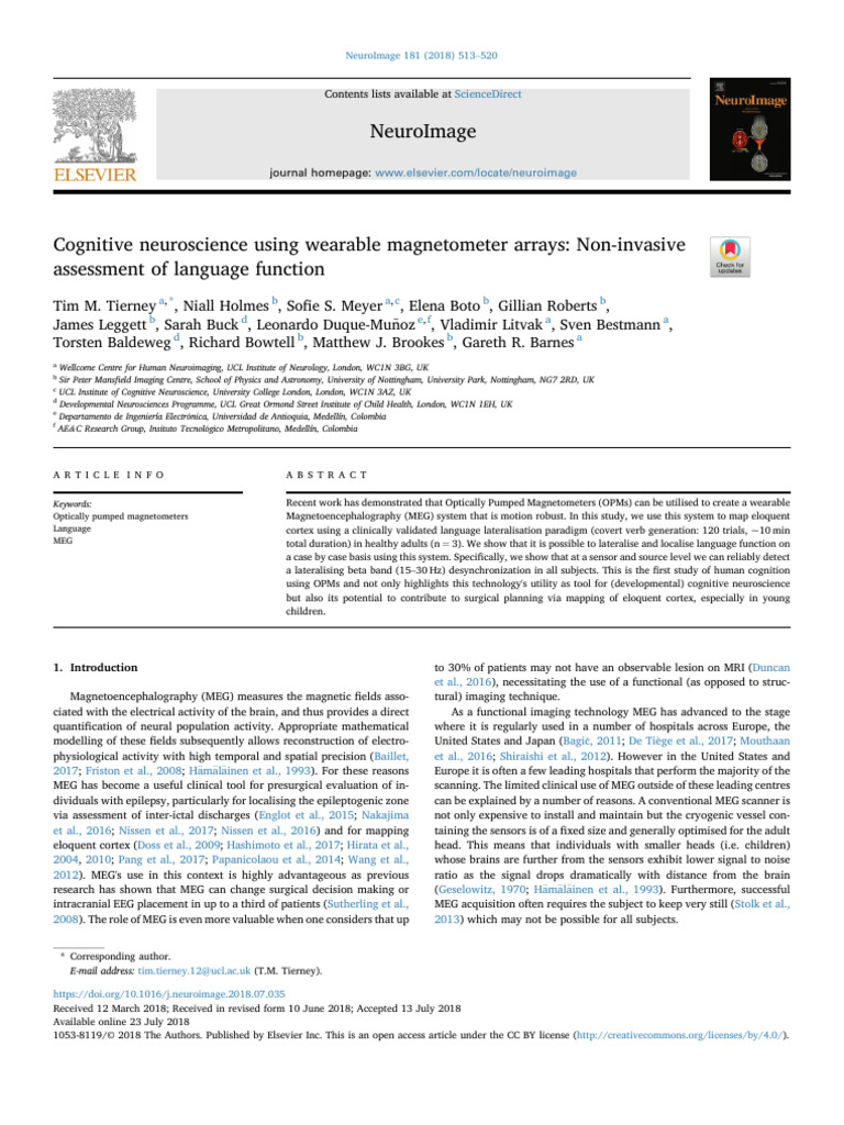 Cognitive Neuroscience Using Wearable Magnetometer Arrays Non I - 2018 ...