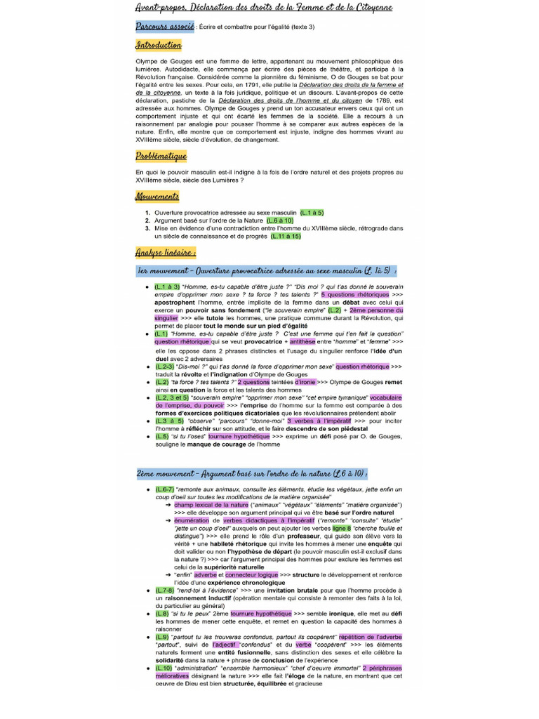 Texte 1 Avant Propos DDFC | PDF