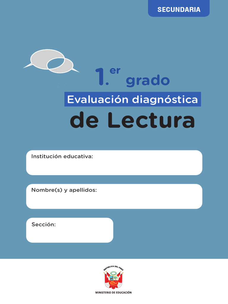 1er. Grado Evaluacion Diagnostica de Lectura | PDF | Auriculares