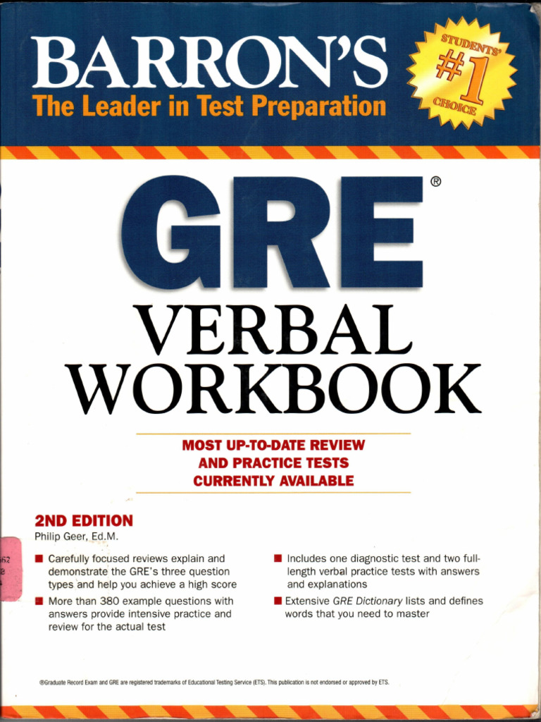 Gre Verbal Vocabulary Workbook | PDF