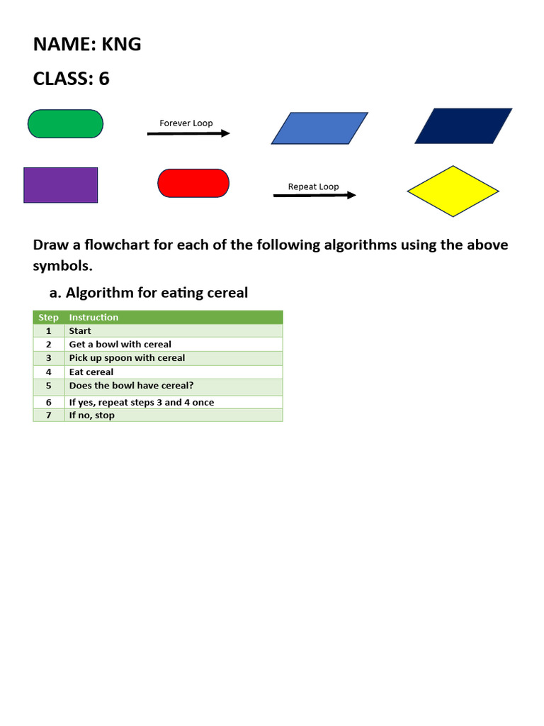 Y6-Flowchart Assignment | PDF
