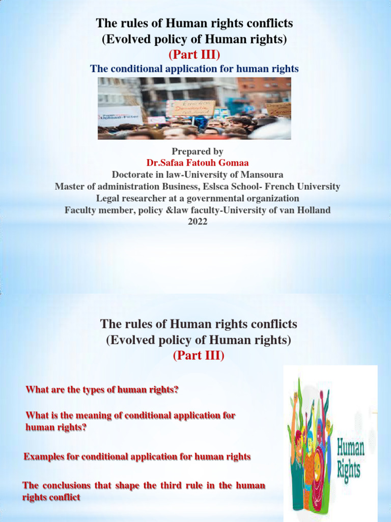 Human Rights Conflicts and Applications | PDF | Human Rights | Rights