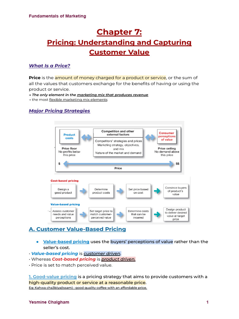 Chapter 7 MKT | PDF | Pricing | Demand