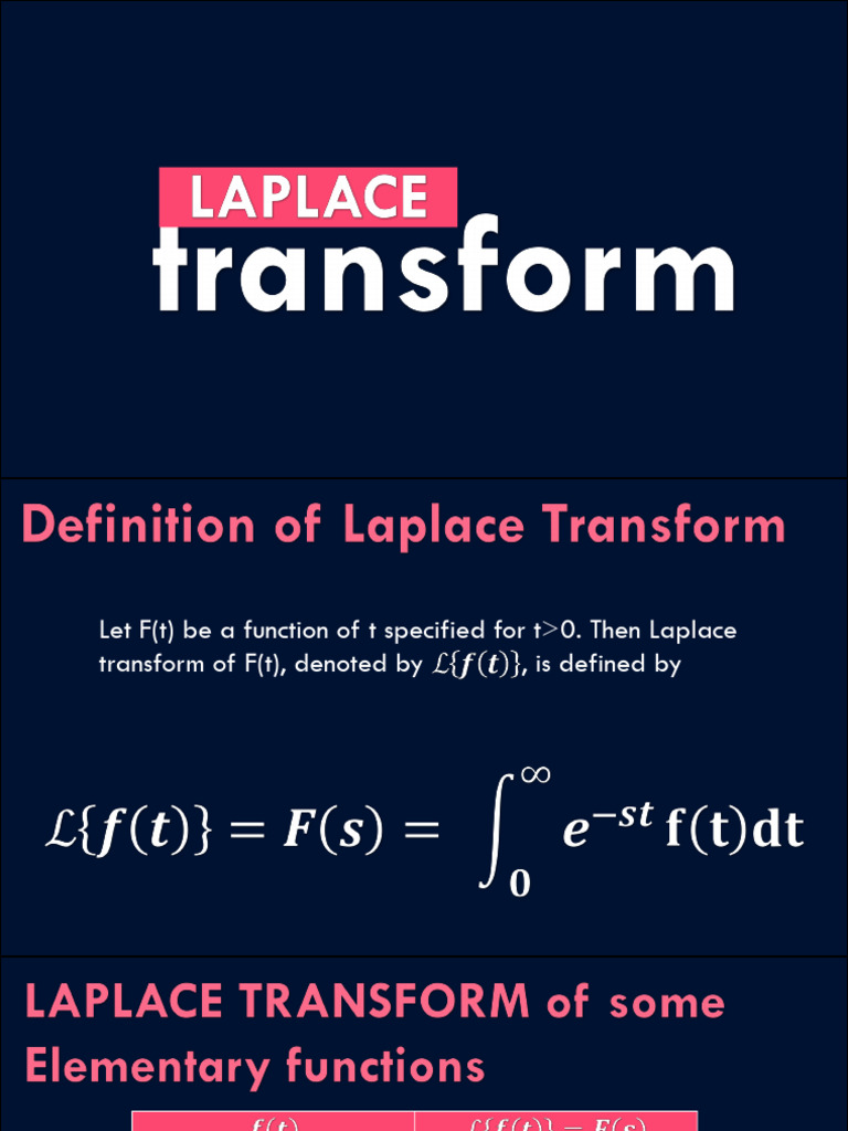 LAPLACE-TRANSFORM | PDF