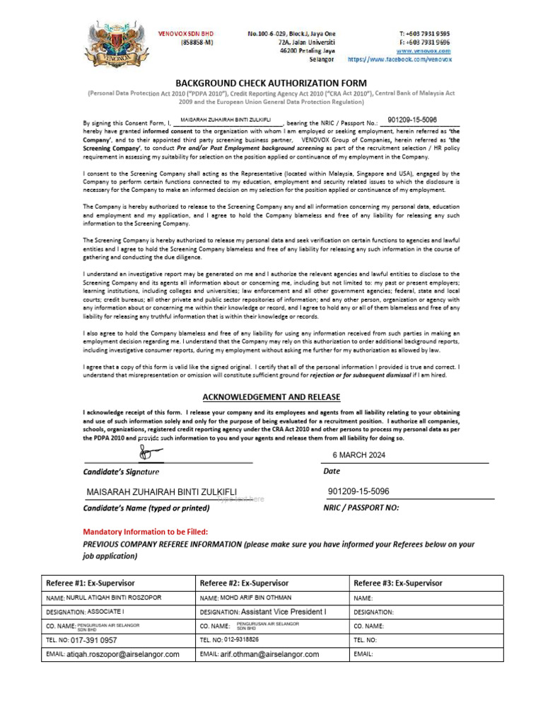 Consent Form | PDF | Business | Justice