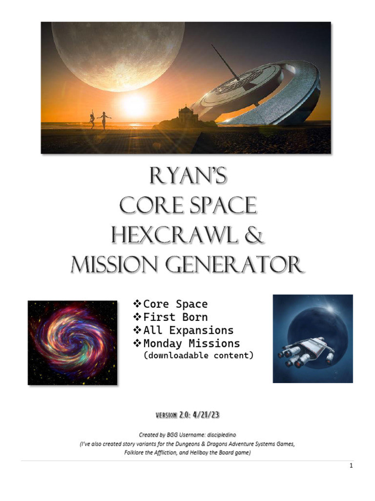 Core Space Hexcrawl Mission Guide | PDF | Ships