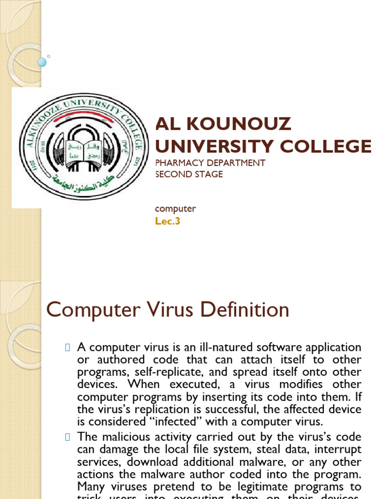 Lec 3 | Download Free PDF | Computer Virus | Malware