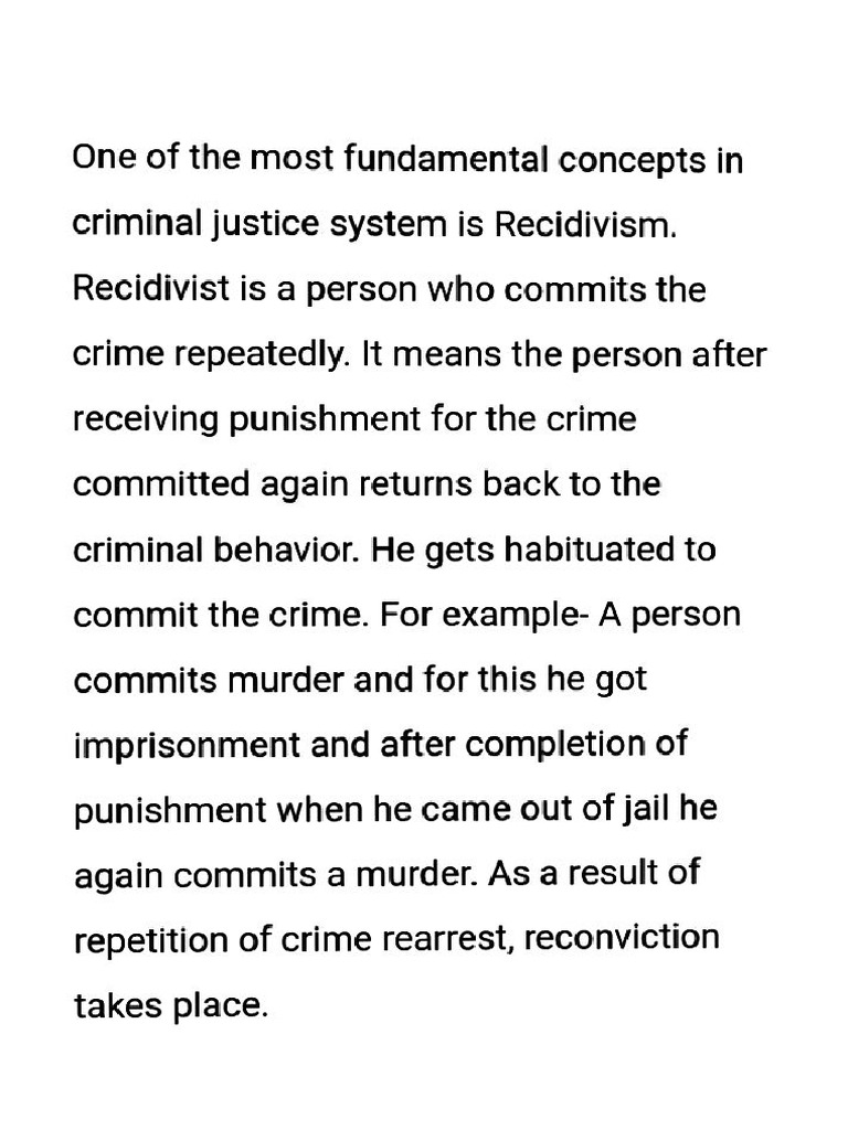 Recidivism | PDF