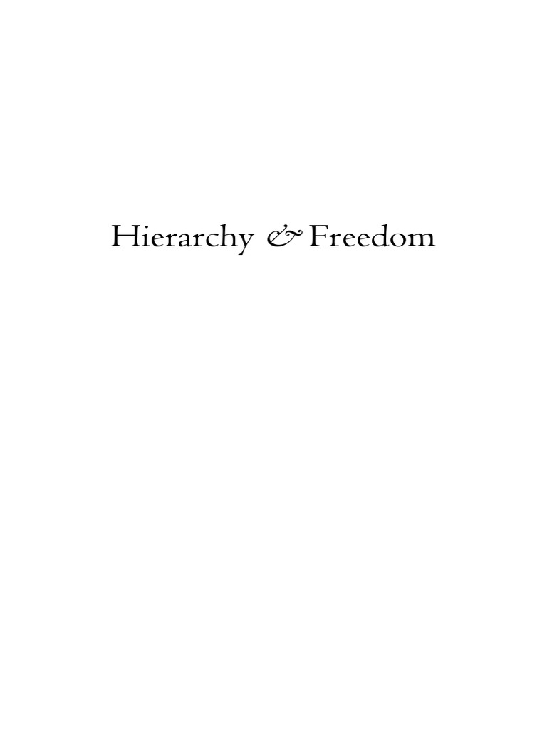 Hasan Spiker - Hierarchy and Freedom | PDF | Free Will | Metaphysics