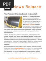 Data Sheet BISALLOY 500-STEEL | PDF | Steel | Wear