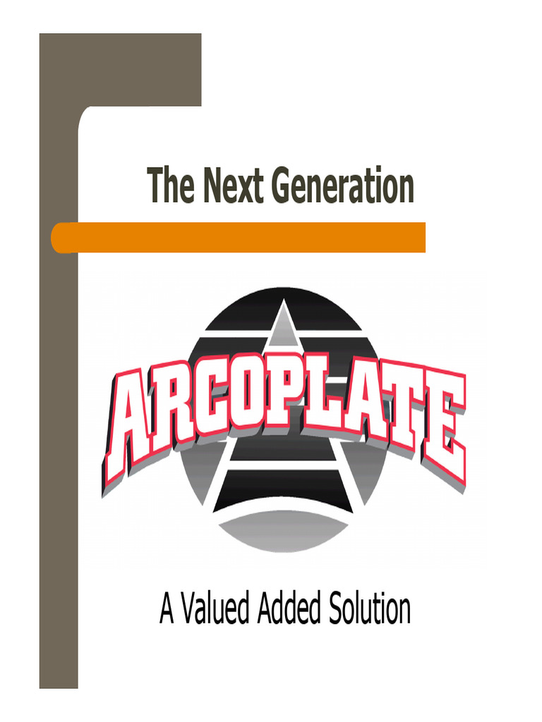 Arcoplate Presentation 2015i | PDF | Wear | Welding