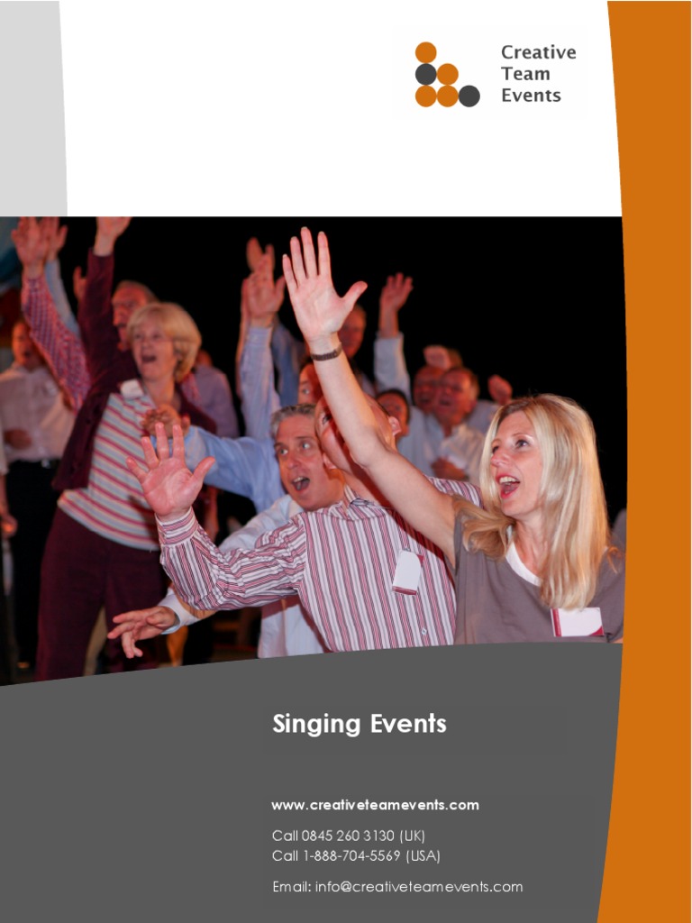 Team Singing Brochure | PDF | Team Building | Singing