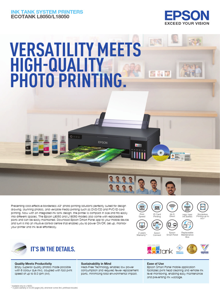 Epson EcoTank L8050 L18050 | Download Free PDF | Printer (Computing) | Computing