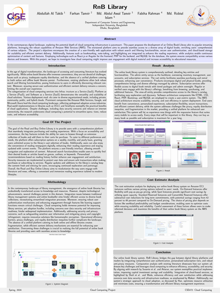 Final - Poster - Online Library System | PDF | Cloud Computing | Libraries