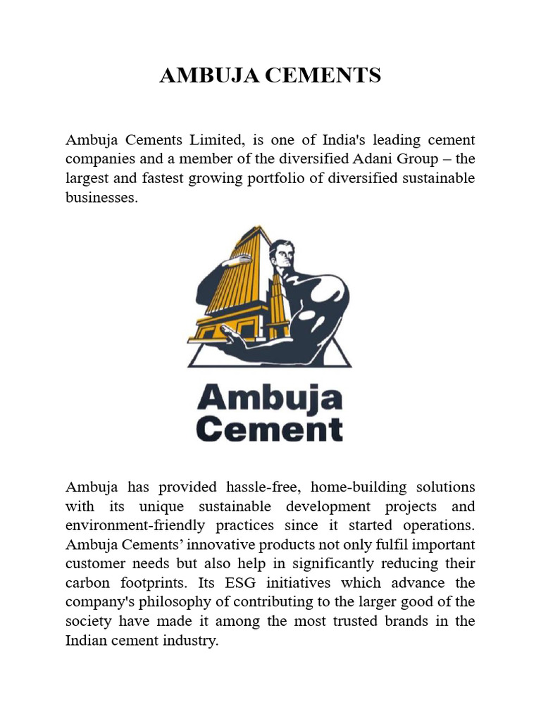AMBUJA CEMENTS | PDF | Mergers And Acquisitions | Equity (Finance)