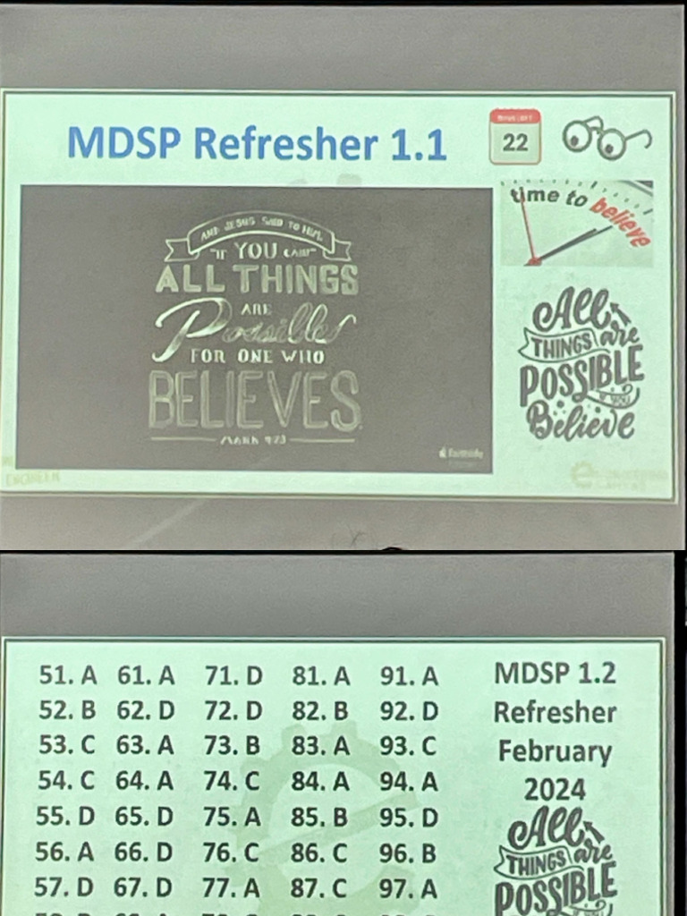 Refresher MDSP | PDF