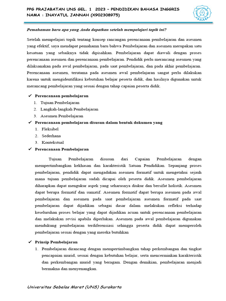 PPA 1 - Topik 2 - Aksi Nyata | PDF | Karier & Perkembangan