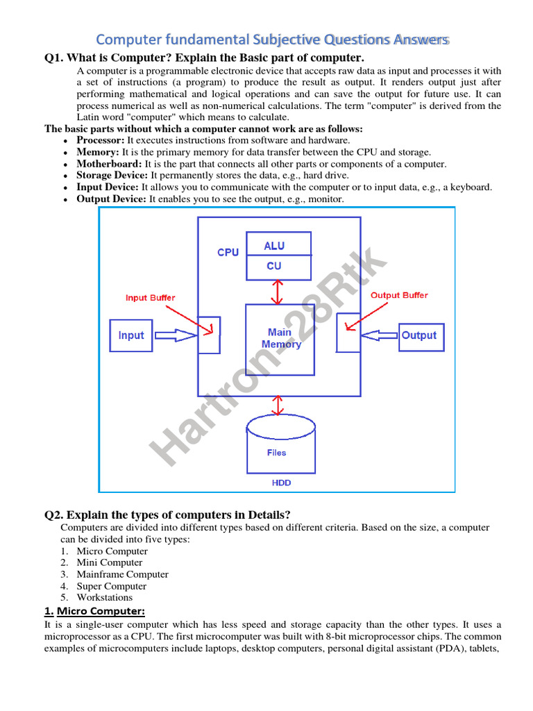 03 - Computer Fundamental (Section-B) | PDF | Random Access Memory | Network Topology