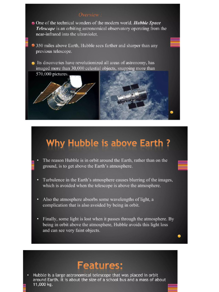 Hubble Space Telescope Photograph | PDF
