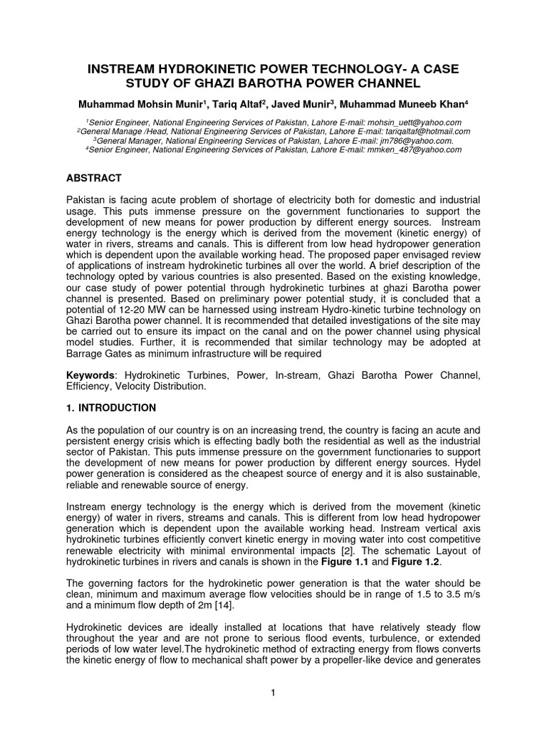 Paper 1 | PDF | Hydroelectricity | Energy Development