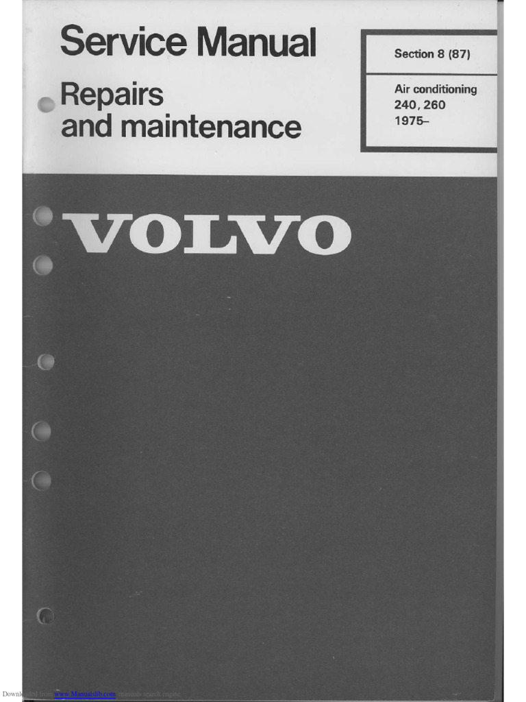 Volvo Air Conditioning Service Manual | PDF | Mechanical Engineering ...