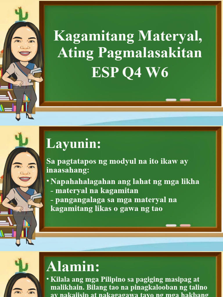 Kagamitang Materyal, Ating Pagmalasakitan Esp Q4 W6 | PDF