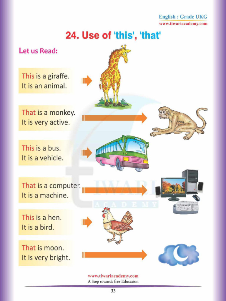 KG English Book 6 | PDF