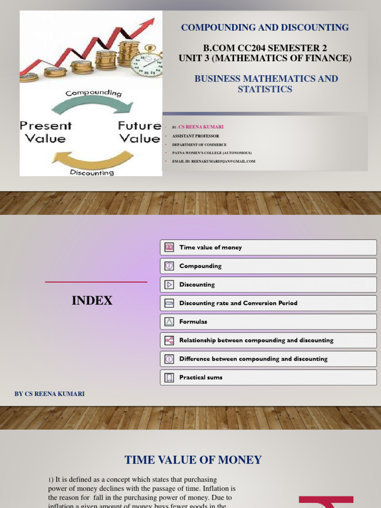 Compounding vs. Discounting in Finance | PDF | Discounting | Present Value