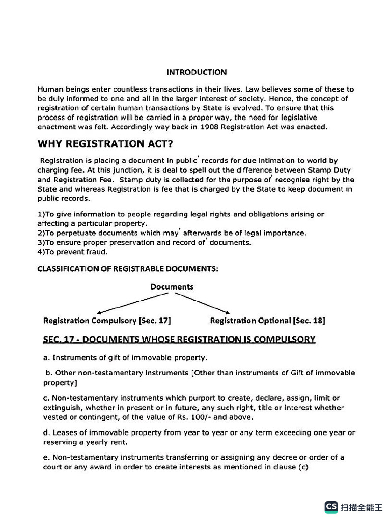 Registration of Documents | PDF