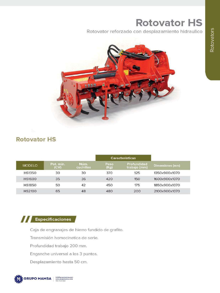 Rotovator HS | PDF
