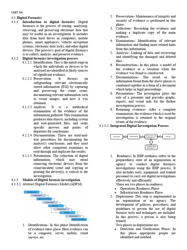 Eti Unit 4 | PDF | Digital Forensics | Computer Forensics