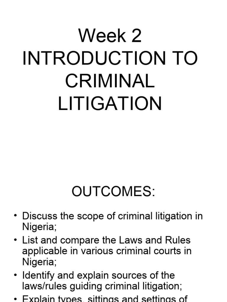 (Week 2) INTRODUCTION TO CRIMINAL PROCEDURE | Download Free PDF | Bail | Plea