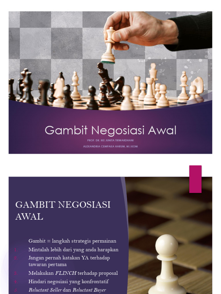 Gambit Negosiasi Awal New | PDF
