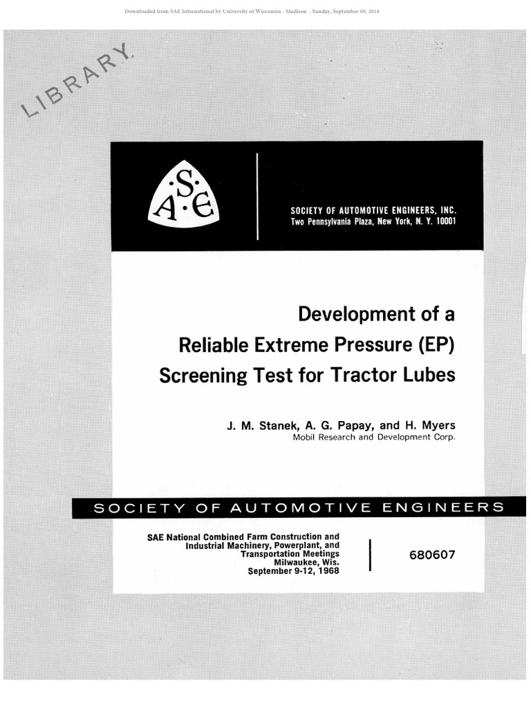 (SAE Technical Paper Series - 1968) Development of A Reliable Extreme ...