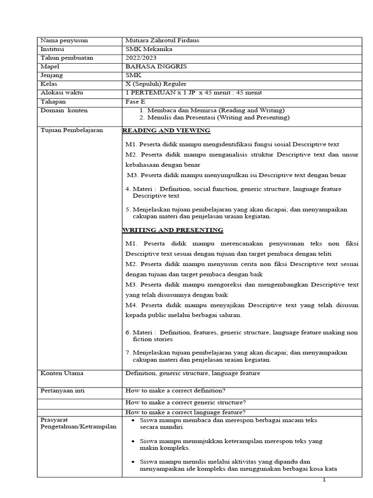 Modul Ajar Mutiara Fix | PDF | Karier & Perkembangan | Seni & Disiplin ...
