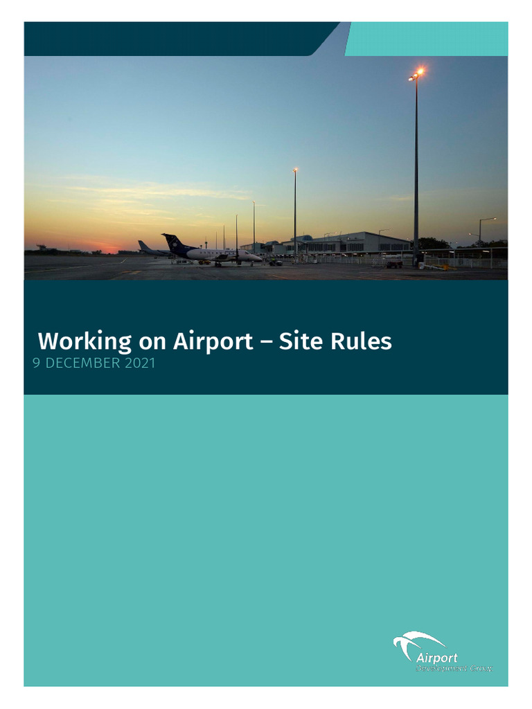 Adg - Working On Airport - Site Rules | PDF | Airport | Personal ...