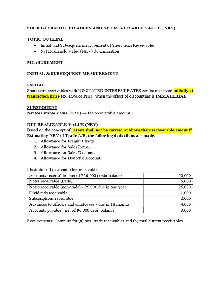 Chapter 4.2 Accounts Receivable | PDF