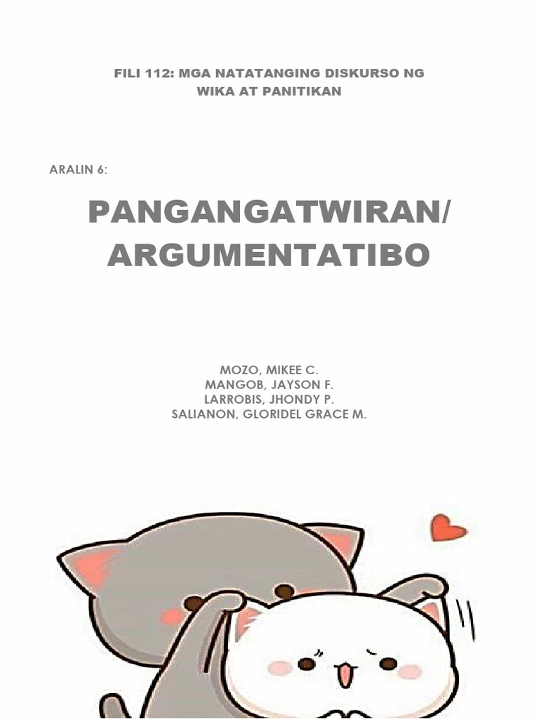 PANGANGATWIRAN | PDF