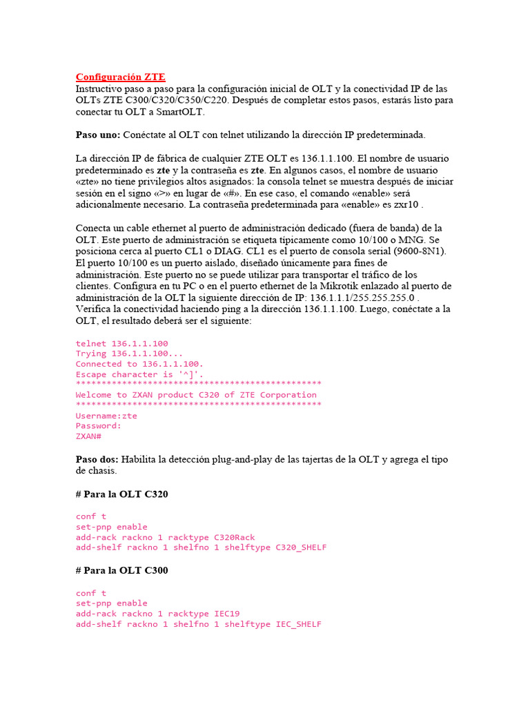 Configuración ZTE | PDF | Contraseña | Dirección IP