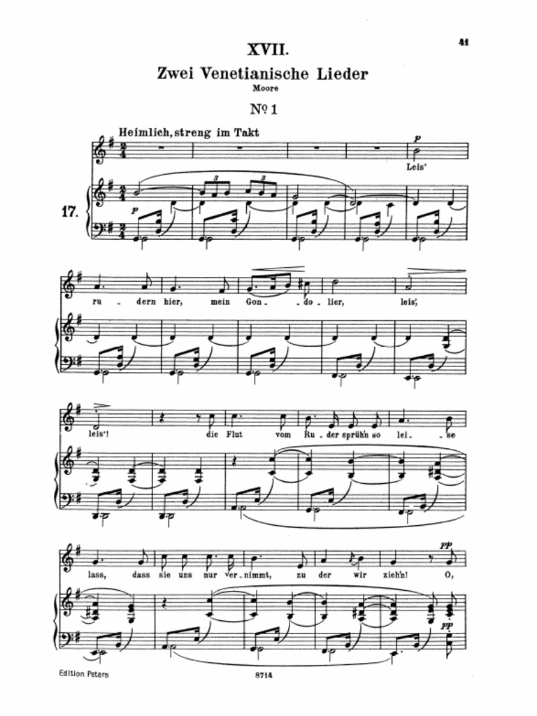 Zwei Venetianische Lieder | PDF