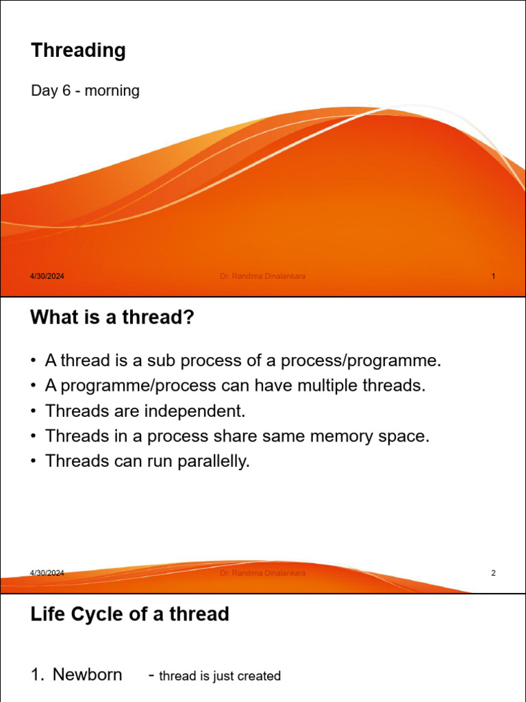 Threading - Java | Download Free PDF | Thread (Computing) | Process (Computing)