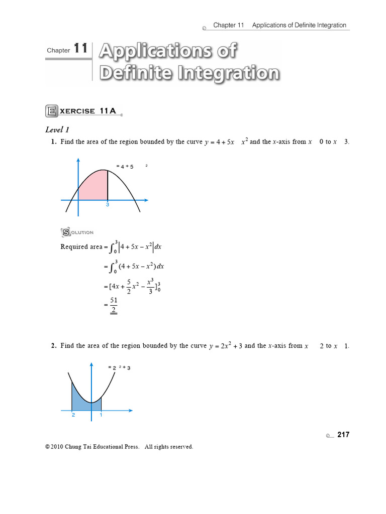 Ch11 Applications of Definite Integration | PDF | Elementary Geometry ...