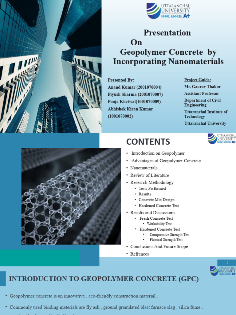 Presentation On GPC | PDF | Concrete | Carbon Nanotube